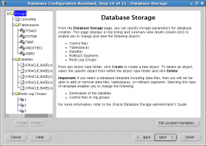 Creating a Database using Database Configuration Assistant